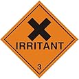 Hazard Sign - Irritant Class '3' Sticker (Diamond) 100x100mm: Amazon.co ...