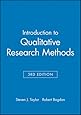 Introduction to Qualitative Research Methods: Taylor, Steven J., Bogdan ...