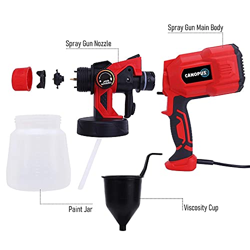 CANOPUS Airless Paint Sprayer, Paint Spray Gun, Portable, 550W Electric ...