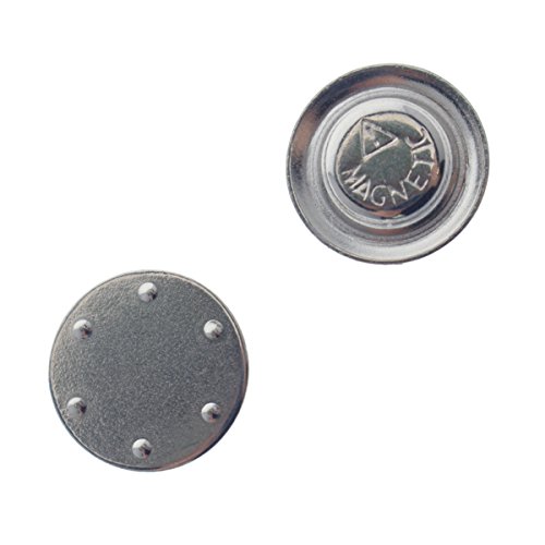 5 Pack - Small Round Button & Badge Magnets - Strong Magnetic Nametag ...