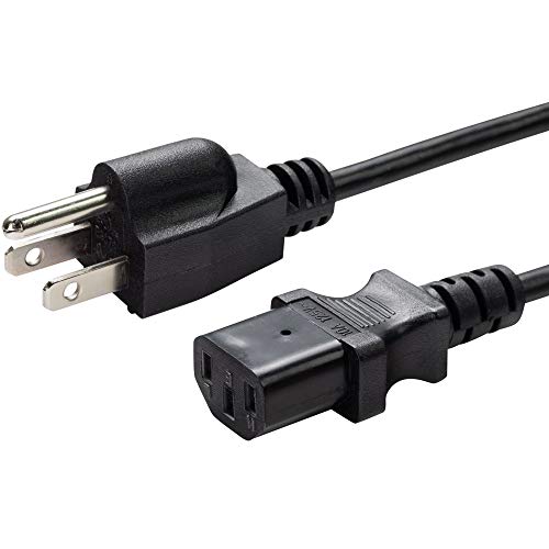 NavePoint UL Listed Power Cord Cable 3-Prong (NEMA 5-15P to IEC-320-C13) 6 Ft Black | Pricepulse