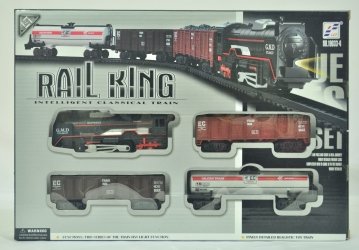 Buy RAIL KING BATTERY OPERATED FRIGHT CAR GOODS TRAIN TRACK SET FOR ...