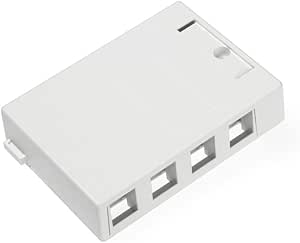 Amazon.com: Leviton 41089-4WP QuickPort Surface Mount Housing, 4-Port ...