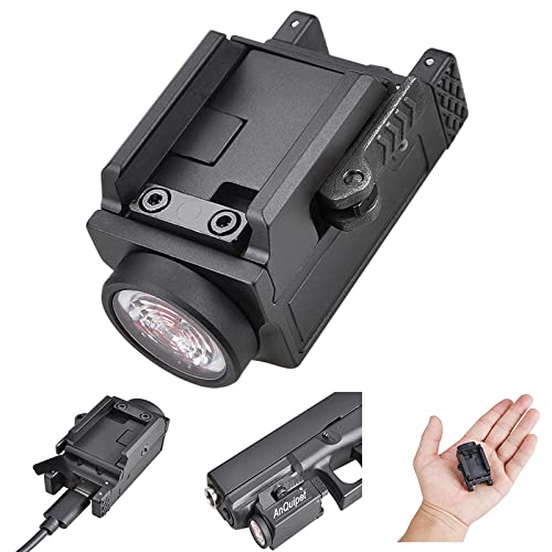 AnQuipet Pistol Light, 800 Lumens Tactical Compact Rail Mount Weapon ...