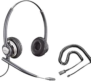 Polycom Compatible Plantronics VoIP Ultra Noise Canceling DUO Headset ...
