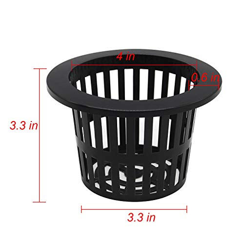 Coolrunner 25 Pack 4 inch Garden Net Cups Pots, Plastic Plant Nursery ...