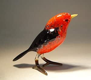 Amazon.com : Glass Red Bird Figurine : Garden & Outdoor