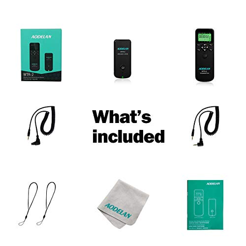 Camera Remote Intervalometer Shutter Release, AODELAN Wireless Timer Remote Control for Canon ...