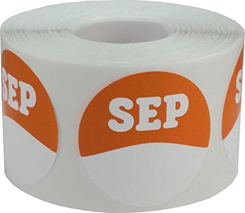 InStockLabels Writable Month September Labels 1 1/2 Inch 500 Adhesive ...