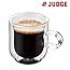 Judge JDG25 Double Walled Glass Small Coffee Cups with Handle, Set of 2 ...