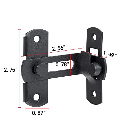 INIRET 4 Packs 90 Degree Flip Barn Door Lock,Protect Privacy-Security Gate Latch,Hook Lock Latch ...