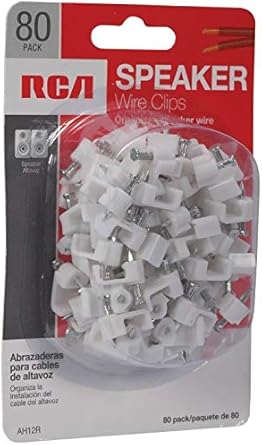 RCA AH12R Speaker Wire Clips 80 Count: Amazon.co.uk: Electronics