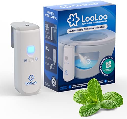 LooLoo Automatic Touchless Toilet Spray Starter Kit (Dispenser +1 ...