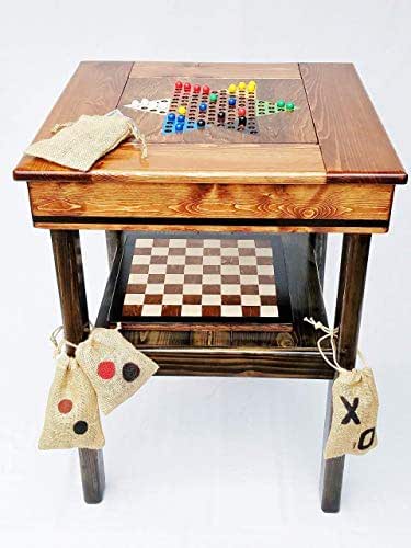Amazon.com: Wood Table, 4 Wood Board Games : Handmade Products