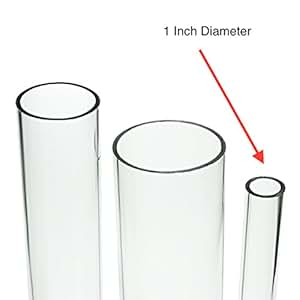 Amazon.com : Source One Deluxe Clear Acrylic Tube 1 Inches Thick (12 ...