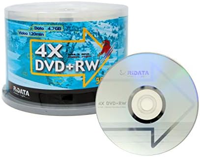سعر Ridata 50 Pack DVD+RW 4X 4.7GB Silver Logo Rewritable DVD Plus RW ...