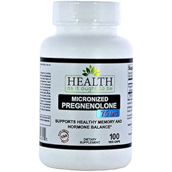 Amazon.com: Pregnenolone 75mg (100 Capsules) – Micronized Form for ...