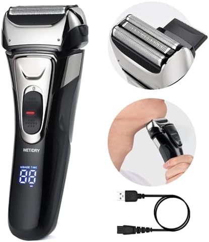 LinJie Men's Electric Shaver, Men's Foil Shaver With Pop-Up Scissors ...