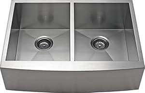 30" Apron Farmhouse Equal Double Bowl 16 Gauge Kitchen Sink - - Amazon.com