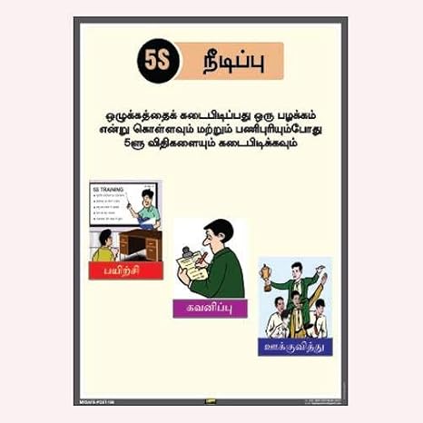 Mr. Safe - 5S Sustain Poster in Tamil Hard Plastic Lamination A3 (11.7 ...