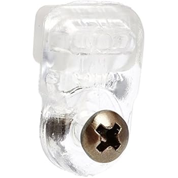 Clear Glass Cabinet Panel Retainer Clips with Screws (25 Pack, 3/16 ...