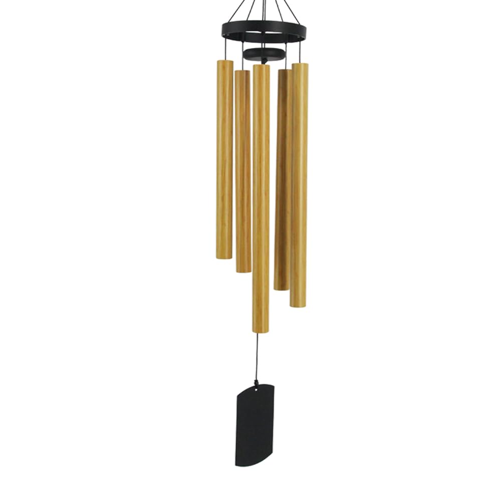 Premium 42 Inch Deep Tone Wind Chimes with 5 Tuned Tubes - Elegant ...
