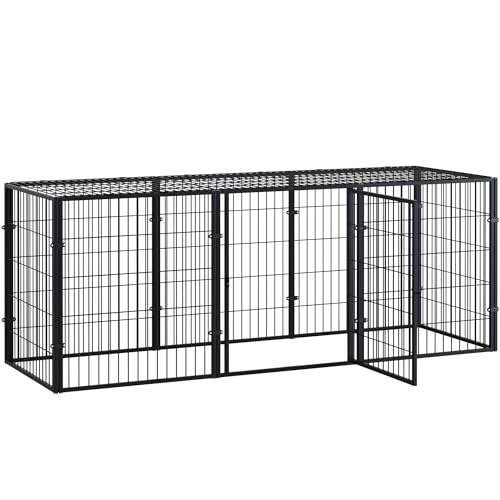 LURIVA Extra Long Dog Crate for Large Dogs, 82" L x 31.5" H, Dog ...