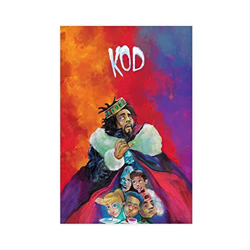 Cole Posters - KOD Album Cover Canvas Poster Cool Wall Decor Art Print ...