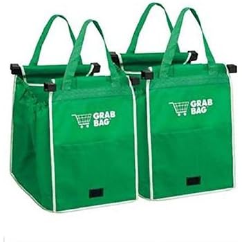 Amazon.com: Original Authentic Grab Bag Reusable Grocery Bag, 2 pack ...