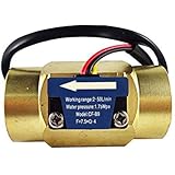 DIGITEN G1" Male Thread Brass Water Flow Sensor, Hall Effect Sensor ...