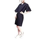 Amazon.com : Lurrose Black Salon Client Gown Robes Cape Hair Smock Cape for Clients Kimono Style ...