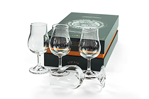Whiskey, Scotch, Bourbon Tasting Glasses | Set of 4 Crystal Snifters ...