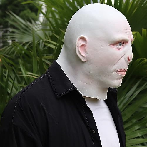 Voldemort Mask Funny Elf Ears Full Head Mask Halloween Cosplay Costume ...