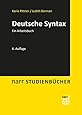 Deutsche Syntax: Ein Arbeitsbuch Narr Studienbücher: Amazon.de: Karin ...
