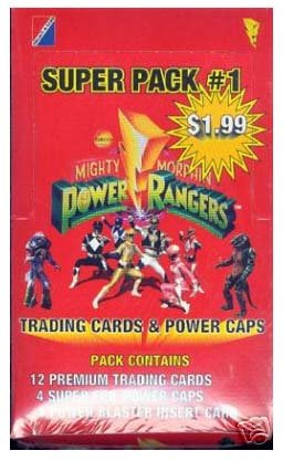 Power Rangers Super Pack #1 Trading Card & Power Caps Box - Want It All