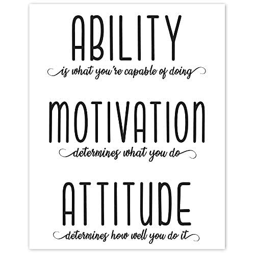 Amazon.com: Motivational and Inspirational Ability Motivation Attitude ...