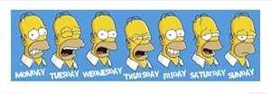 Posters: The Simpsons Poster Art Print - Homer, Mood Barometer Monday ...