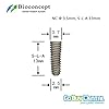 Osstem TSIII & Hiossen ETIII Compatible Mini implant Diamater 3.5mm, S ...