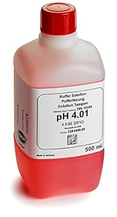 Hach 2283449 Buffer Solution, pH 4.01 (NIST), color-coded red, 500 mL: Amazon.com: Industrial ...
