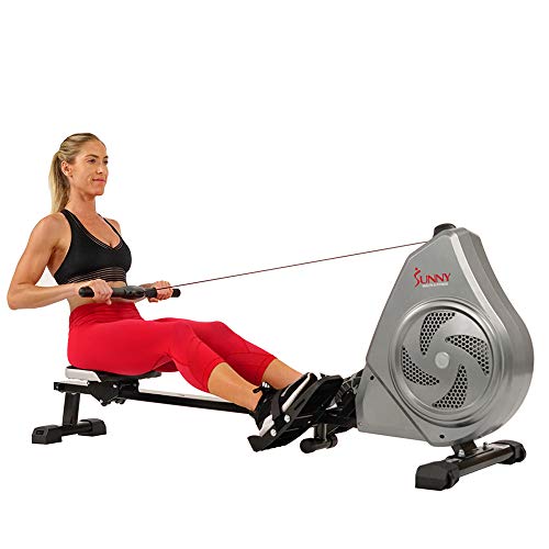 Sunny Health & Fitness Air Magnetic Rowing Machine Rower with LCD ...