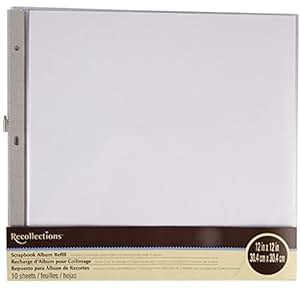 Amazon.com: Recollections Scrapbook Album Refill Pages (12 x 12)