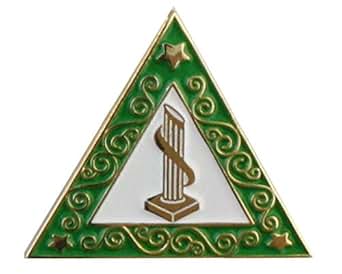 Amazon.com: Martha OES Eastern Star Green Triangle Lapel Pin One Inch ...