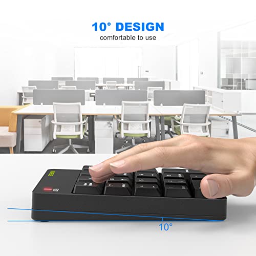seenda Wireless Number Pad, Numeric Keypad 18 Keys Portable Numeric Pad ...