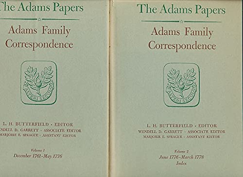 The Adams Papers Series II: Family Correspondence Volumes I and II ...