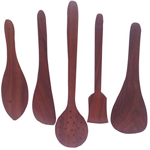 Buy Worthy Shoppee Wooden Spoon Set 1 Frying, 1 Serving, 1 Spatula, 1 ...
