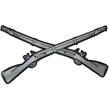 Amazon.com: The REFLECTIVE INFANTRY CROSSED MUSKETS Rifles - Military 3 ...