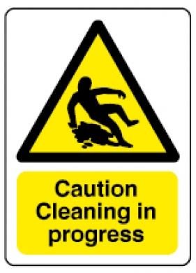 Caution Cleaning in Progress Sign: Amazon.com: Industrial & Scientific