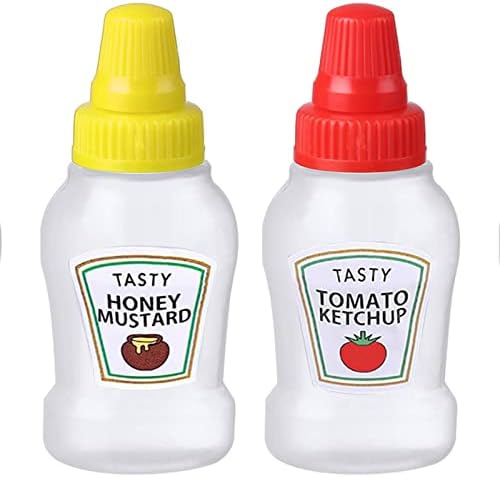 Mini Ketchup Bottles | 25ml Refillable Salad Dressing Ketchup Syrup ...