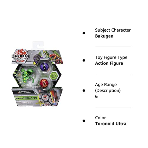 Bakugan Starter Pack 3-Pack, Toronoid Ultra, Geogan Rising Collectible ...