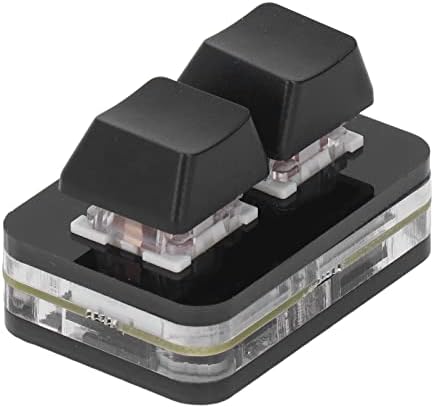 2-Key Gaming Keyboard, Red Switch Mini USB Mechanical Keypad Macro Programmable Wired One-Handed ...